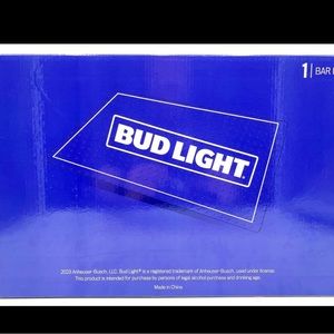 Budweiser | Wall Decor | Bud Light Beer Large Rubber Bar Mat 2 X 18 New ...
